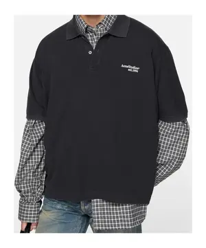 Acne Studios Washed Logo Polo Shirt