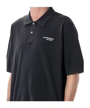 Acne Studios Washed Logo Polo Shirt