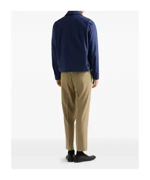 Prada Technical Cotton Zipper Blouson Jacket - Blue