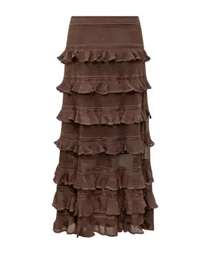 Zimmermann Tiered Ruffle Maxi Skirt