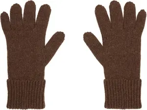 VIVIENNE WESTWOOD Knitted Gloves With Logo Embroidery