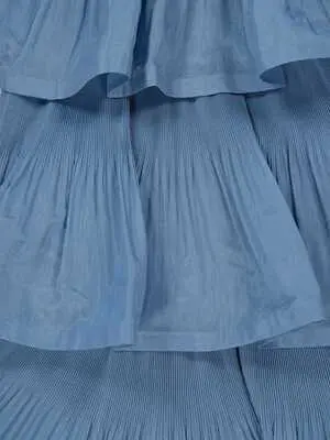 Zimmermann Pleated Tiered Midi Dress