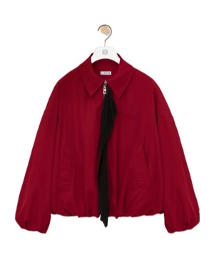 Loewe Crinkled Balloon Silhouette Zip-up Jacket - Red