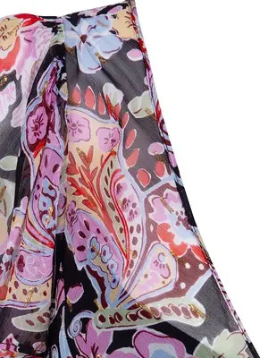 Rixo V-neck Paisley Print Midi Dress - Multicolor