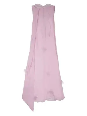 SELF-PORTRAIT Draped Scarf Maxi Dress