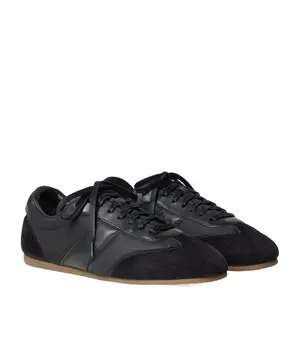 LEMAIRE Soft Runners In Suede And Nylon - Black