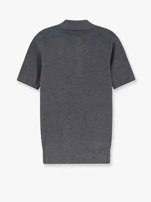 Brunello Cucinelli Short-sleeved Polo Shirt - Grey