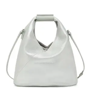 MAISON MARGIELA Japanese Logo Detailed Crossbody Bag - Silver