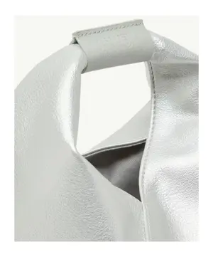 MAISON MARGIELA Japanese Logo Detailed Crossbody Bag - Silver