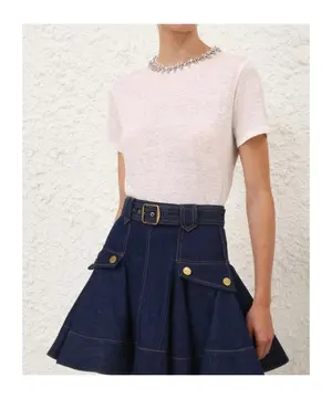Zimmermann Embellished Crew-neck T-shirt