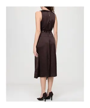 Liu Jo Belted Asymmetric Midi Dress - Black