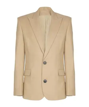 Balmain Canvas 2-button Jacket - Beige