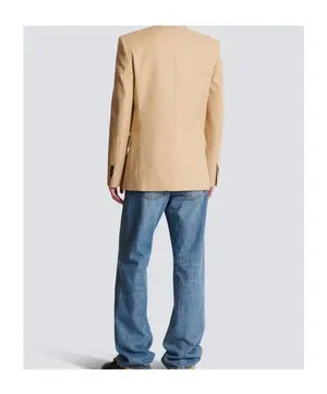 Balmain Canvas 2-button Jacket - Beige