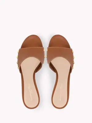 GIANVITO ROSSI Studded Leather Mules