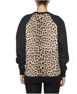 Just Cavalli Leopard Print Round Neck Sweater