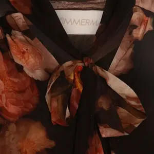 Zimmermann Hypnotic Flutter Blouse With Necktie And Frill Detailing - No