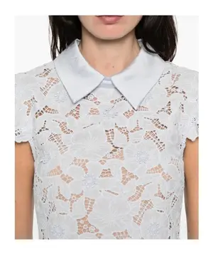 SELF-PORTRAIT Guipure Lace Collared Mini Dress - No