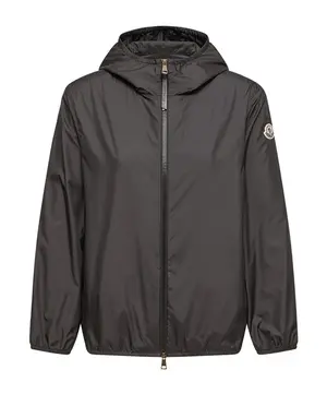 Moncler Logo Patch Zip-up Hooded Jacket