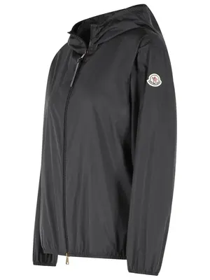 Moncler Logo Patch Zip-up Hooded Jacket