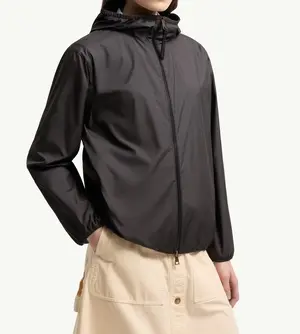Moncler Logo Patch Zip-up Hooded Jacket
