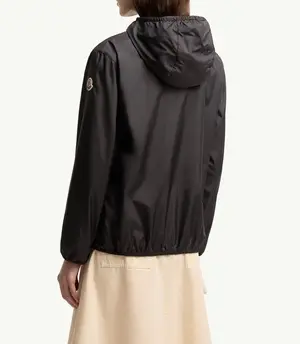 Moncler Logo Patch Zip-up Hooded Jacket