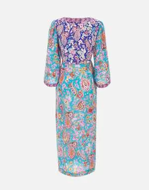 Rixo Dahlia Floral Paisley Midi Dress