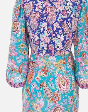 Rixo Dahlia Floral Paisley Midi Dress