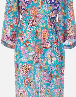 Rixo Dahlia Floral Paisley Midi Dress