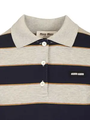 Miu Miu Short-sleeved Striped Polo Shirt
