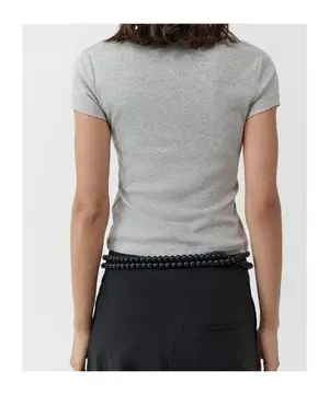ST. AGNI Short Sleeve Crewneck T-shirt - Grey