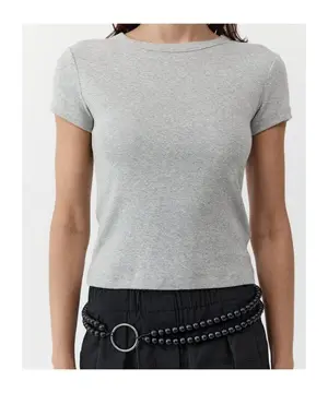 ST. AGNI Short Sleeve Crewneck T-shirt - Grey