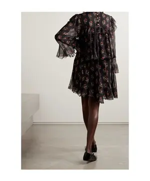 DÔEN Floral Ruffled Mini Dress