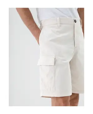 Brunello Cucinelli Cargo Shorts With Side Flap Pockets - White
