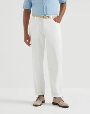 Brunello Cucinelli Five-pocket Jeans - White