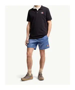 Moncler Logo Patch Polo Shirt - Dark Blue