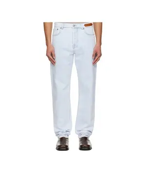 LANVIN Non-stretch Regular Fit Jeans With Tan Contrast Stitching