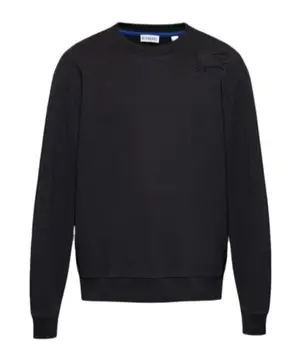 Burberry Long-sleeved Crewneck Sweatshirt With Embossed Detail - Black