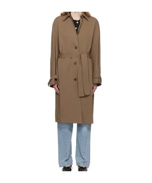 TOTEME Double-breasted Trench Coat - Hazelnut Color
