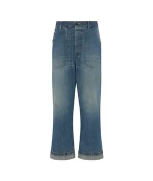 MAISON MARGIELA Frayed Pocket Straight Leg Jeans - Blue