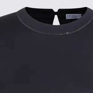 Brunello Cucinelli Embellished Round Neck T-shirt - Black