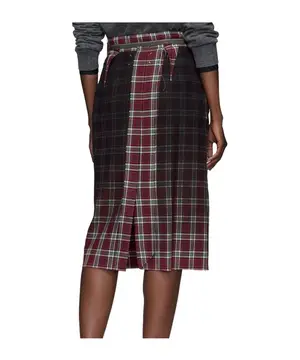 MAISON MARGIELA Faded Check Skirt
