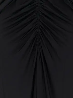 SELF-PORTRAIT Halterneck Ruched Maxi Dress With Open Back