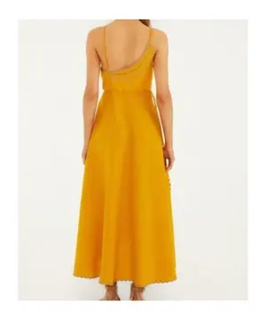 Farm Rio Embroidered Maxi Wrap Dress - Brown