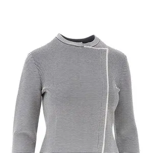 Emporio Armani Striped Crewneck Jacket
