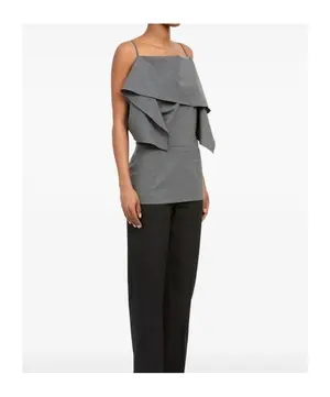 MAISON MARGIELA Sleeveless Ruffled Strap Top