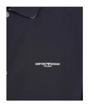 Emporio Armani Logo-print Lightweight Jacket - Black