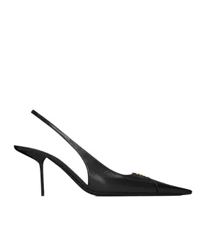 Saint Laurent Babylone Breteuil Slingback Pumps - Black