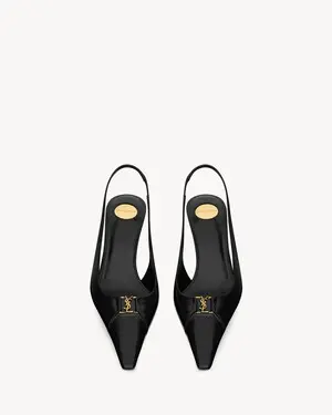 Saint Laurent Babylone Breteuil Slingback Pumps - Black