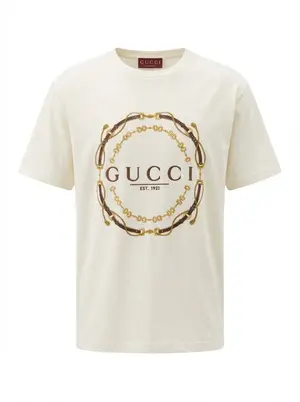 Gucci Logo Printed Cotton T-shirt