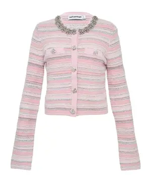 SELF-PORTRAIT Textured Cardigan
